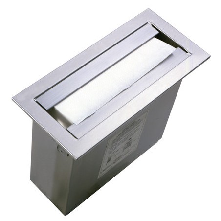 Recessed counter top hand towel dispenser in stainless steel ...