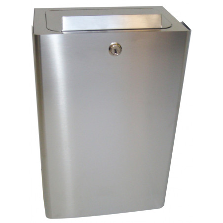 Brush stainless steel feminine waste receptacle - Autosanit.com