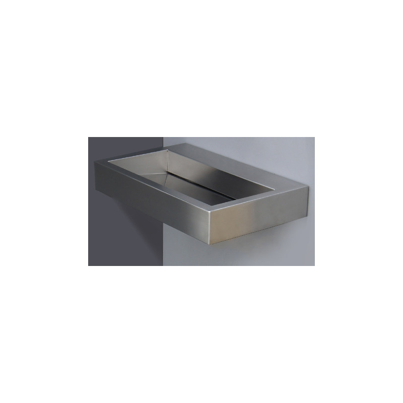 Lavabo inox rectangulaire design vidage invisible - Autosanit.com