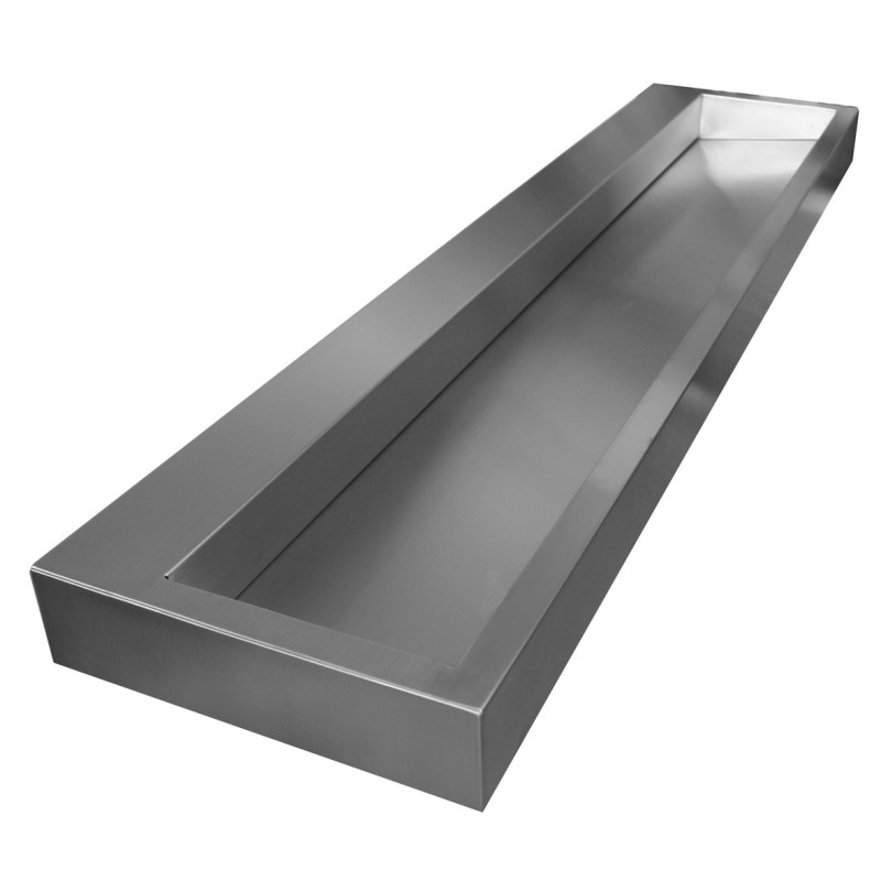 Wall mounted stainless steel rectangular washbasin with concealed ...
