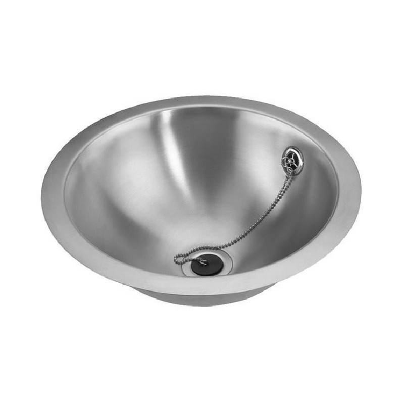 Vasque ronde inox à encastrer par en-dessus ou le dessous - Autosanit.com