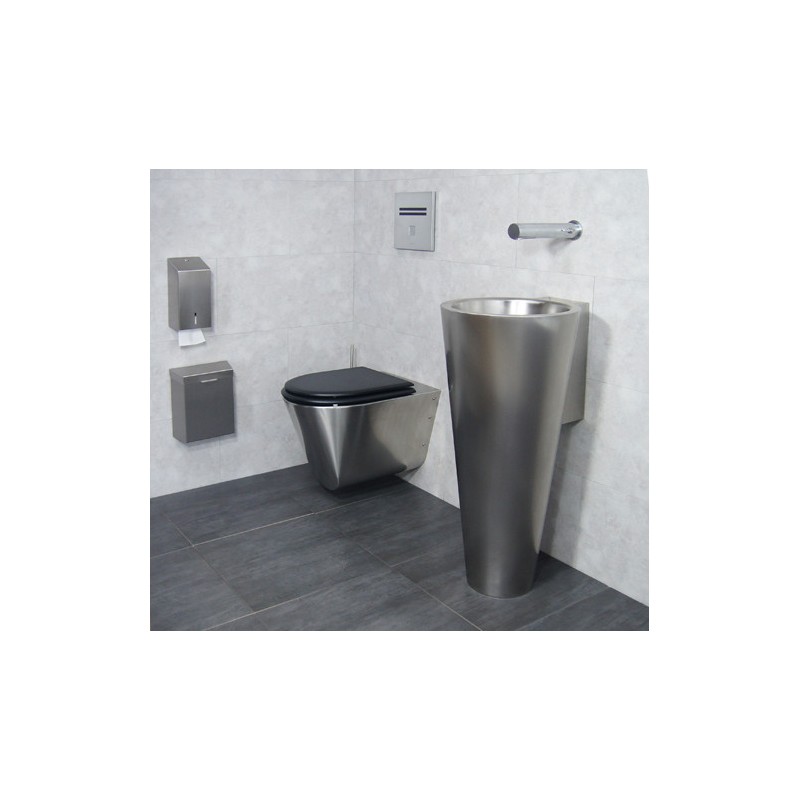 WC suspendu acier inox ULTIMA pour chasse directe ou réservoir ...