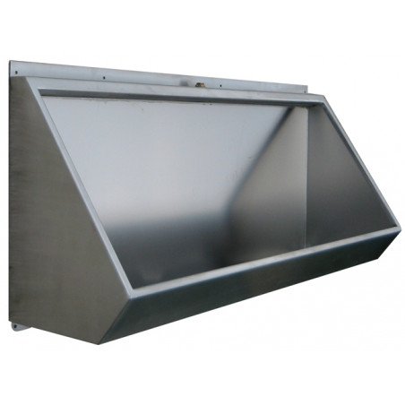 Wall-mounted stainless steel communal urinal - Autosanit.com
