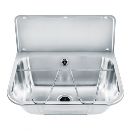 Universal utility sink with splashback in stainless steel - Autosanit.com