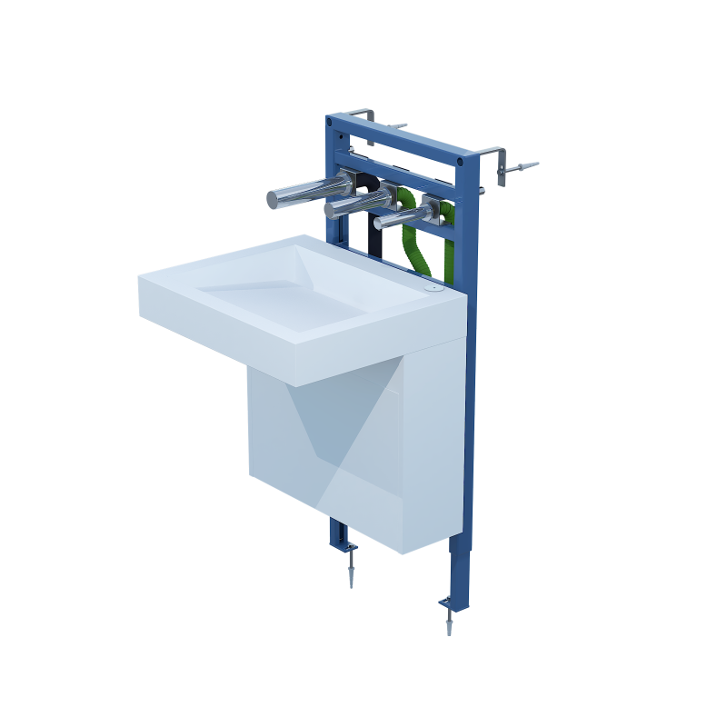 RIVAGE design wall-mounted washbasin in Solid Surface for communities ...