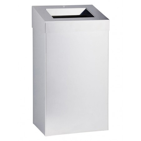 Wall or floor-standing stainless steel waste receptacle ELITE MAXI ...