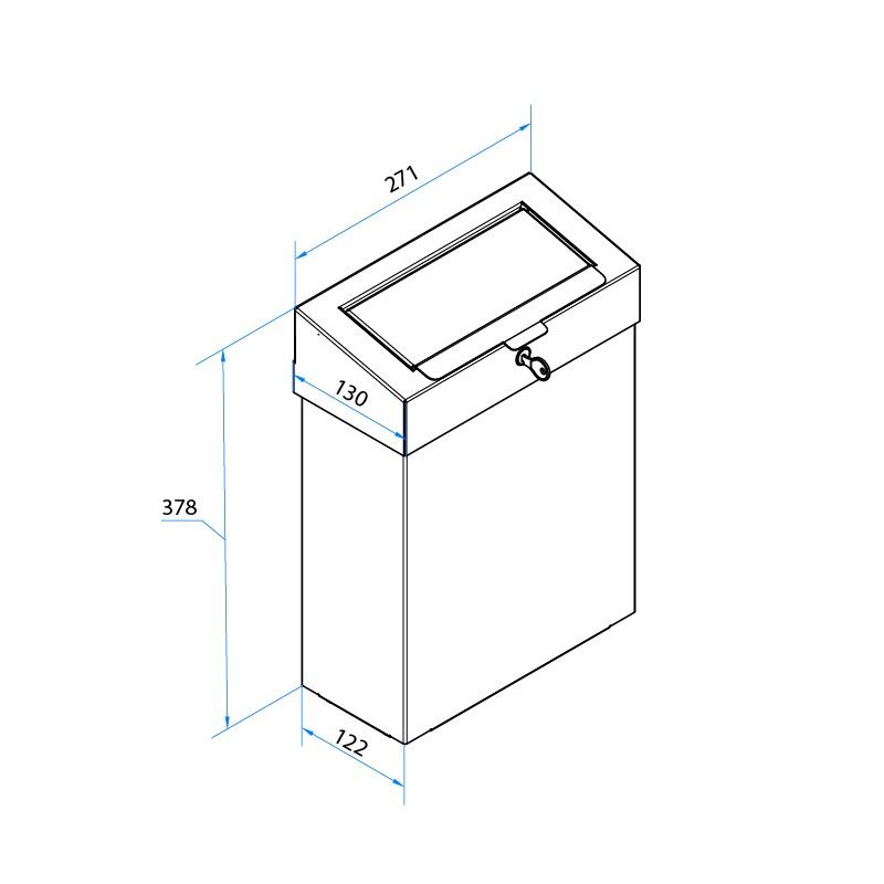Stainless steel feminine hygienic bin ELITE with lid - SUPRATECH ...