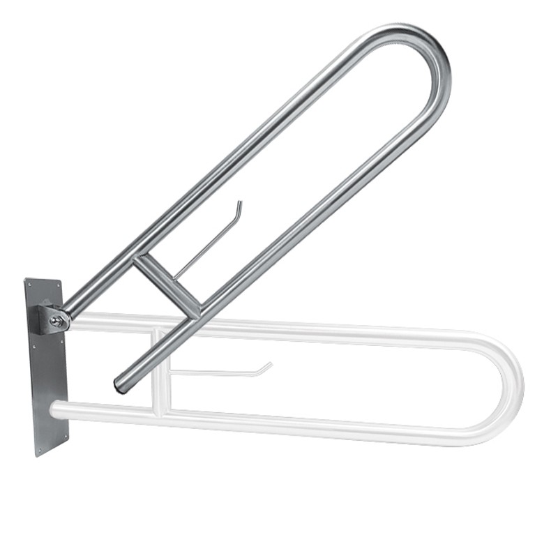 Hinged grab bar in stainless steel - Autosanit.com