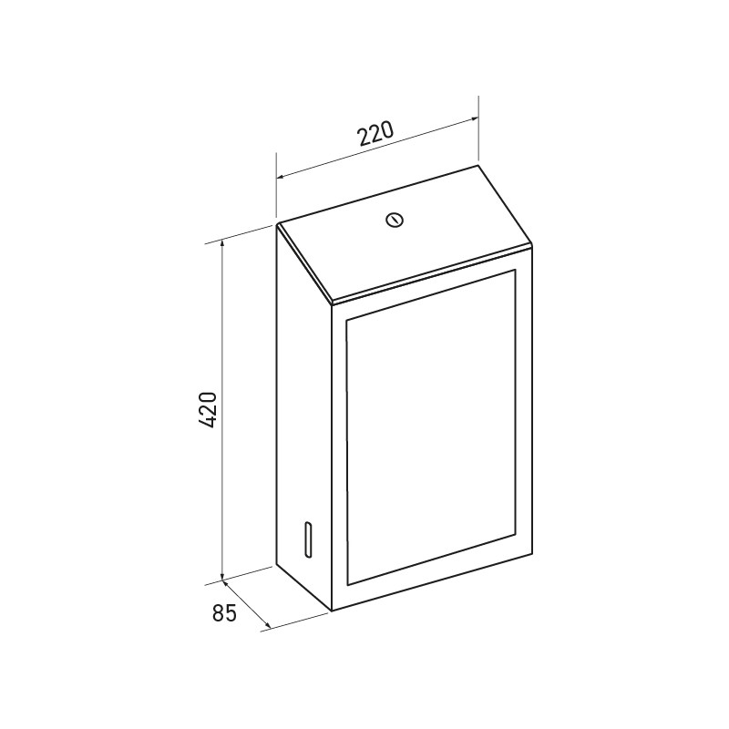 ELITE SLIM MEGA stainless steel 2 in 1 paper towel dispenser + mirror ...