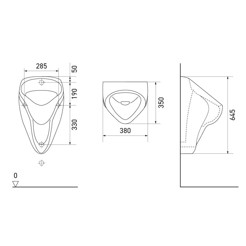 ALEX automatic activation ceramic urinal - Autosanit.com