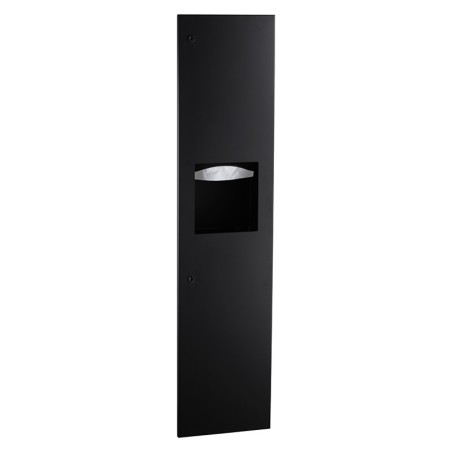 Matte black large recessed unit with integrated paper towel dispenser ...